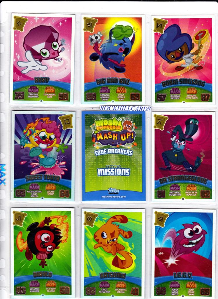 MOSHI MONSTERS SERIES 3-CODE BREAKERS-PICK YOUR OWN RAINBOW FOIL CARD ...