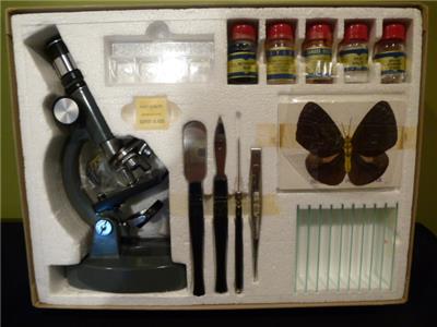 Selsi Microscope Set NIB Vintage 50x-750x Instruction Slide 1960's New ...