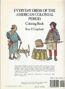 colonial times clothing coloring pages