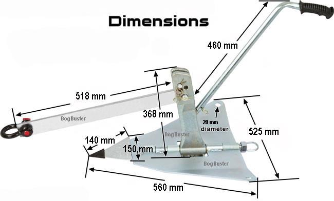 GROUND ANCHOR RECOVERY SAND OFF ROAD BOGBUSTER 4X4 4WD WINCH ROPE STRAP ...