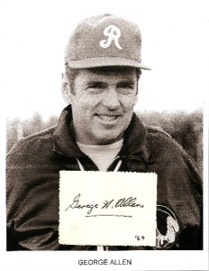 George Allen Autograph Pro Football Hall of Fame Washington Redskins ...