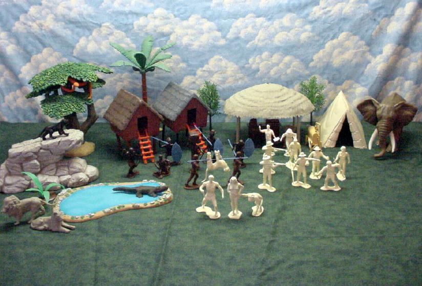 Marx 54mm Jungle Trading Post w/ Tarzan the Ape Man custom playset | eBay