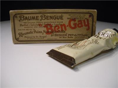 1933 BAUME BENGUE BEN-GAY Box Tube Instructions Vintage Advertising ...