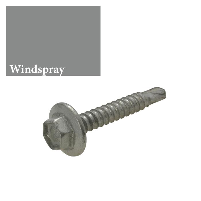 Hex Metal 12g-14 x 20mm WINDSPRAY ARMOUR GREY Colorbond Tek Screw for ...