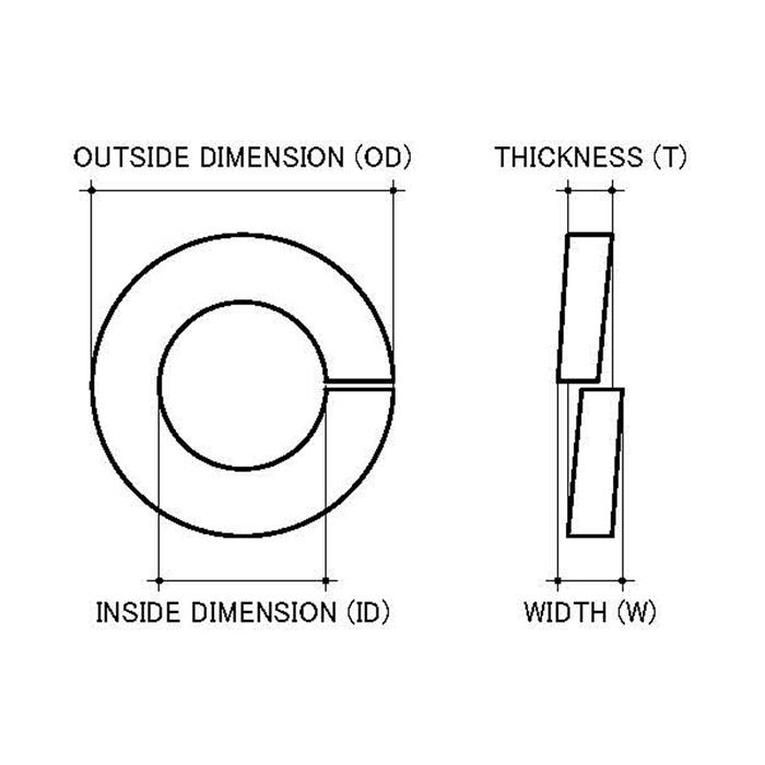 M5 (3/16") Stainless A4-70 G316 Spring Washers HEC 127B
