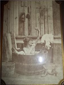 2 Vintage R. Hendrickson Woman in Bath Sepia Print | eBay