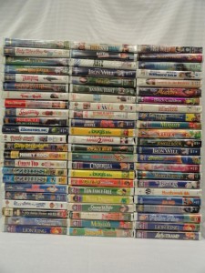 Lot of 70 Childrens Kids Family VHS Tapes Cartoons Movies DISNEY and ...