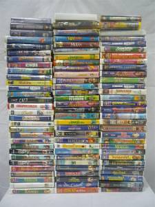 Lot of 90 Children's Kids VHS Tapes Cartoons Movies NIGHTMARE BEFORE ...