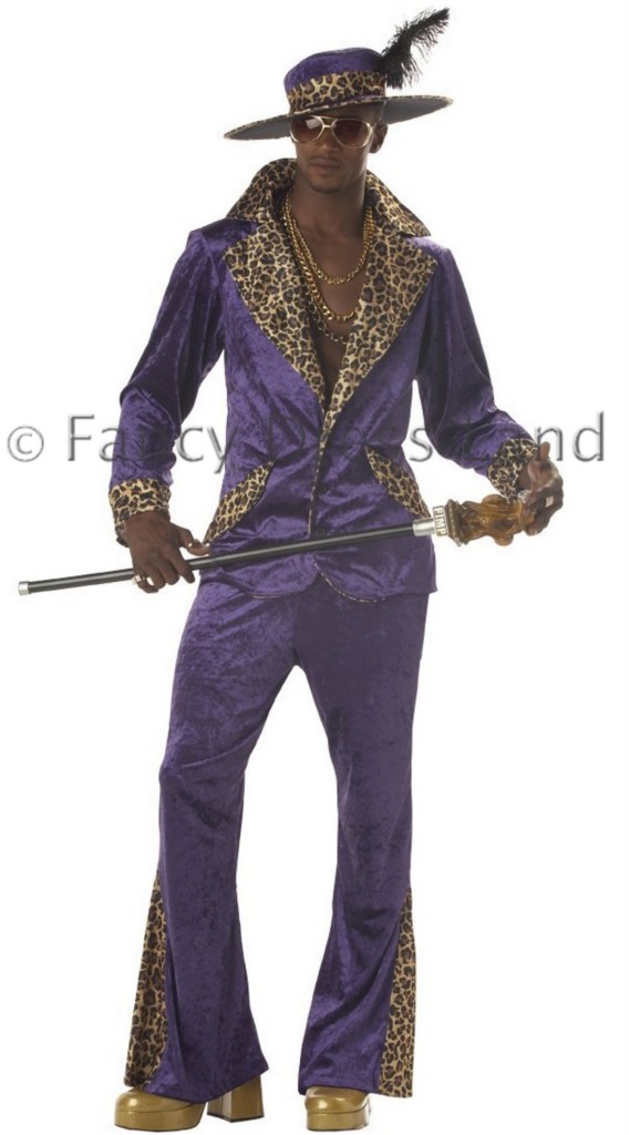 Purple Pimp Suit Mens Costume | Gangster 1960s 1970s 1980s fancy dress ...