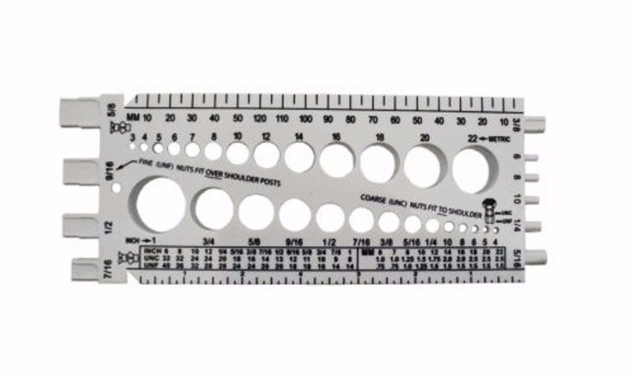 Bolt Size-It Bolt Screw Nut Thread Measure Gauge Size Checker SAE ...