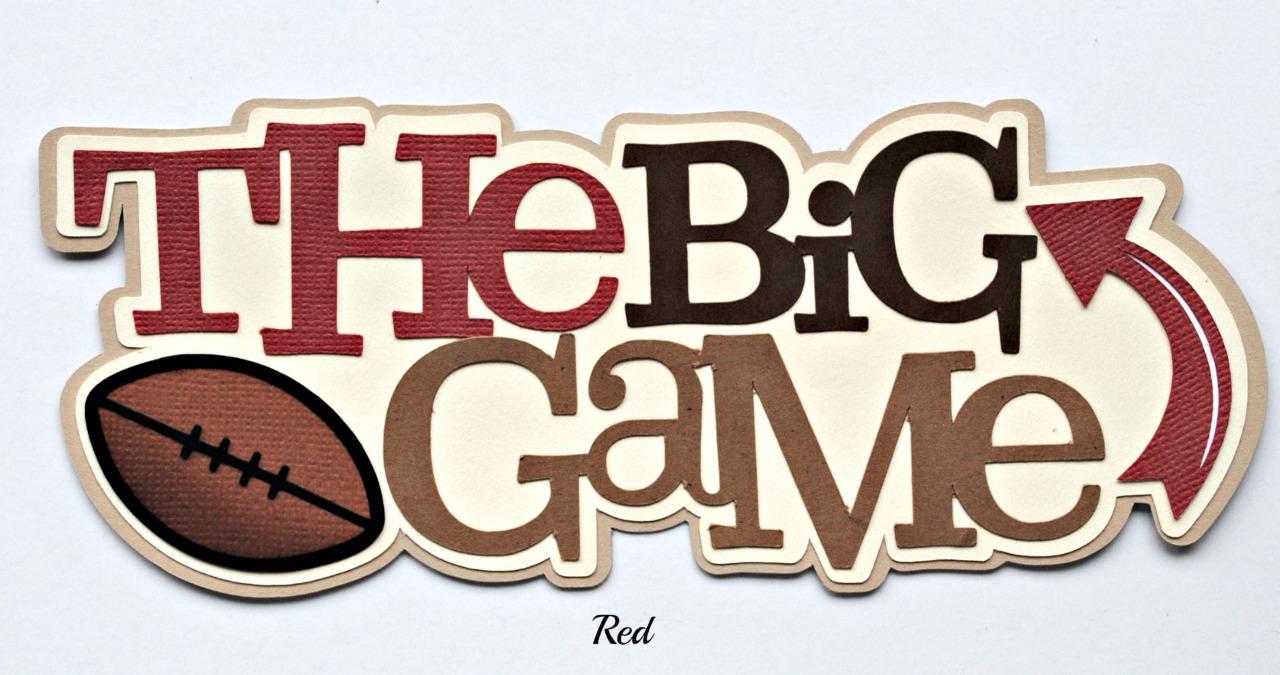 CRAFTECAFE FOOTBALL KID TITLE paper piece premade scrapbook page diecut ...