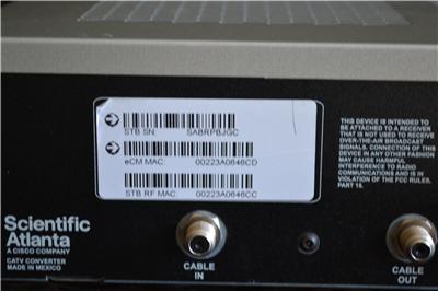 SCIENTIFIC ATLANTA EXPLORER 8300HDC HD DVR Comcast/Charter/Cox Cable ...
