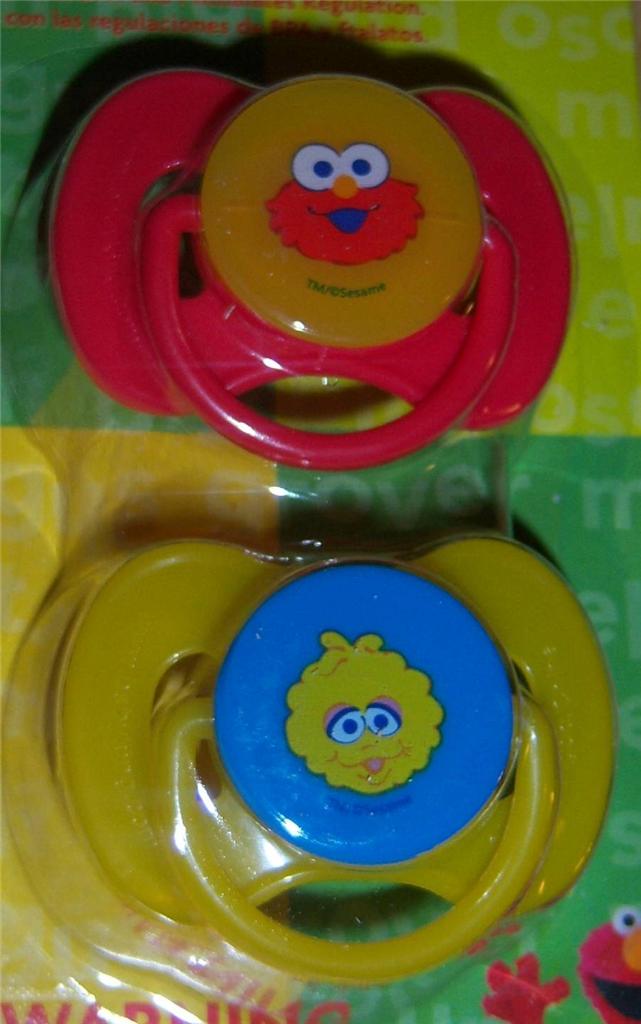 New Sesame Street 2 Pack Pacifiers, Elmo, Big Bird, Cookie Monster | eBay