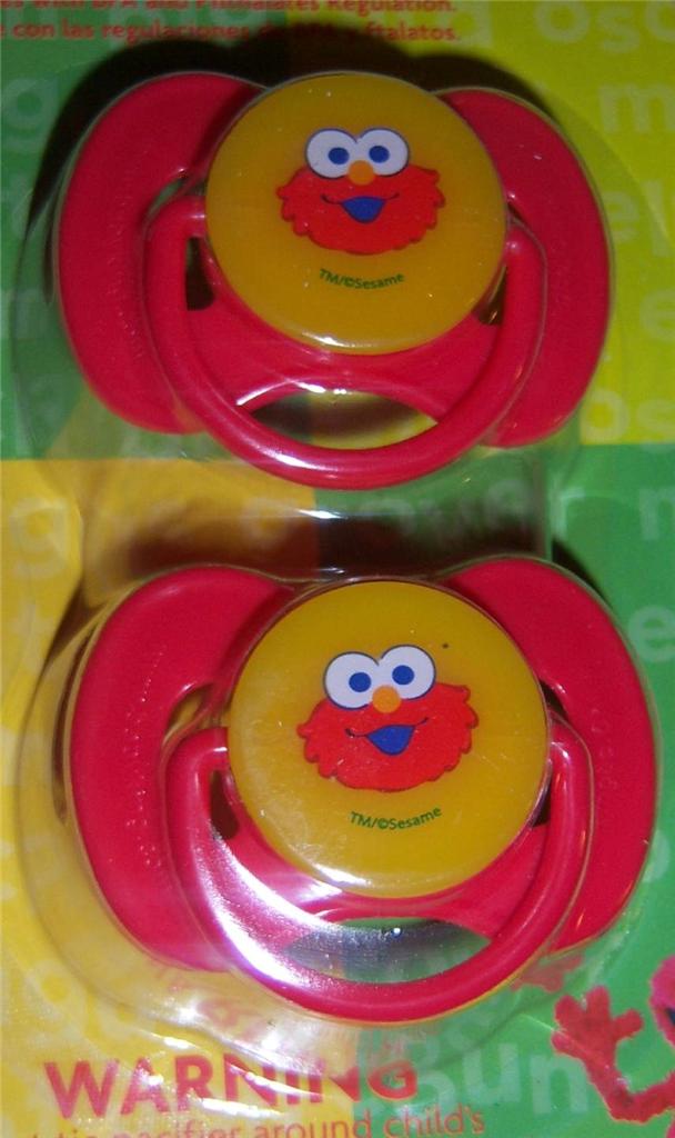 New Sesame Street 2 Pack Pacifiers, Elmo, Big Bird, Cookie Monster | eBay