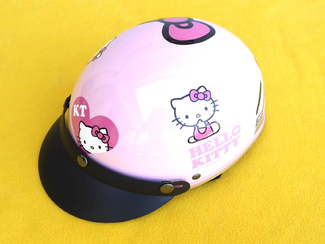HELLO KITTY STYLE PINK MOTORCYCLE BICYCLE HELMET HONDA YAMAHA SUZUKI ...