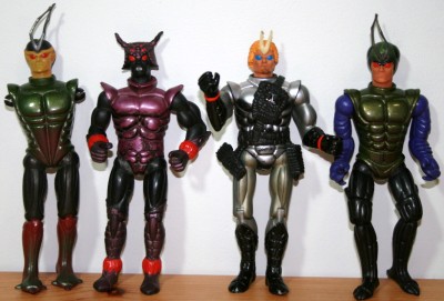 LOT OF 4 Sectaurs Action Figures Bug People 7 Towns Vintage 1980s ...