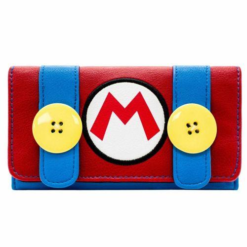 Super Mario Bros. Plumber Overalls Tri-fold Purse Wallet Money Coins ...