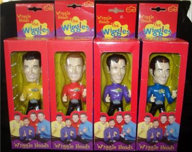 THE WIGGLES! SET OF 4 BOBBLE HEAD DOLLS WIGGLE HEADS ORIGINAL WIGGLES ...