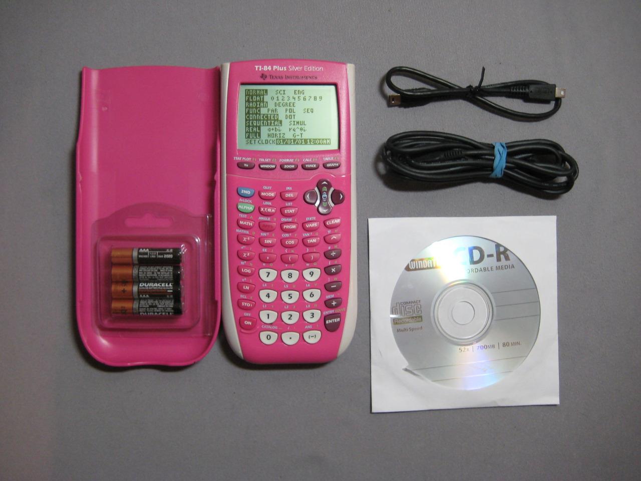 Texas Instruments TI-84+ Silver Edition FULL PINK Graphing Calculator ...