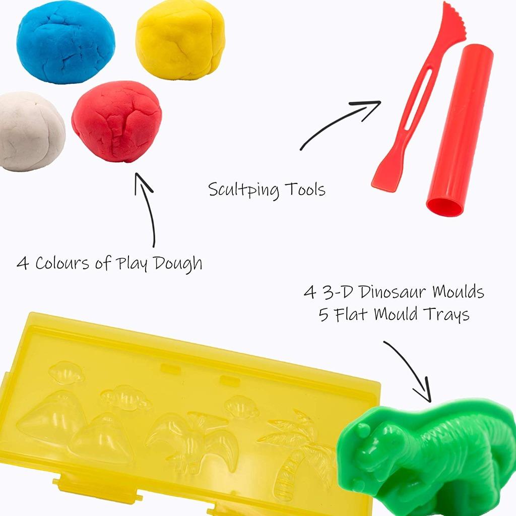 Kids Play Dough Doh Moulding Modelling Set Tubs Clay Rolling Pin ...