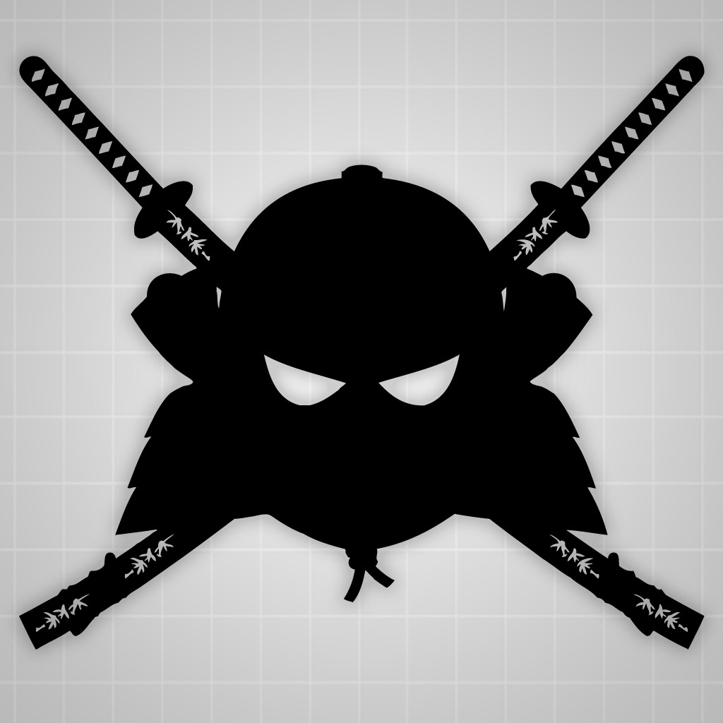 Samurai Helmet & Katana Swords Decal, Samurai Wall Stickers, Warrior ...