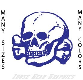 GESTAPO SKULL NAZI GERMANY SECRET POLICE DECAL STICKER WALL ART MURAL ...