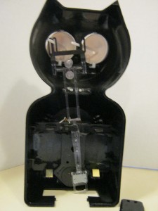 Black Kit Kat Clock w/Swinging Tail & Moving Eyes for Parts or Repair