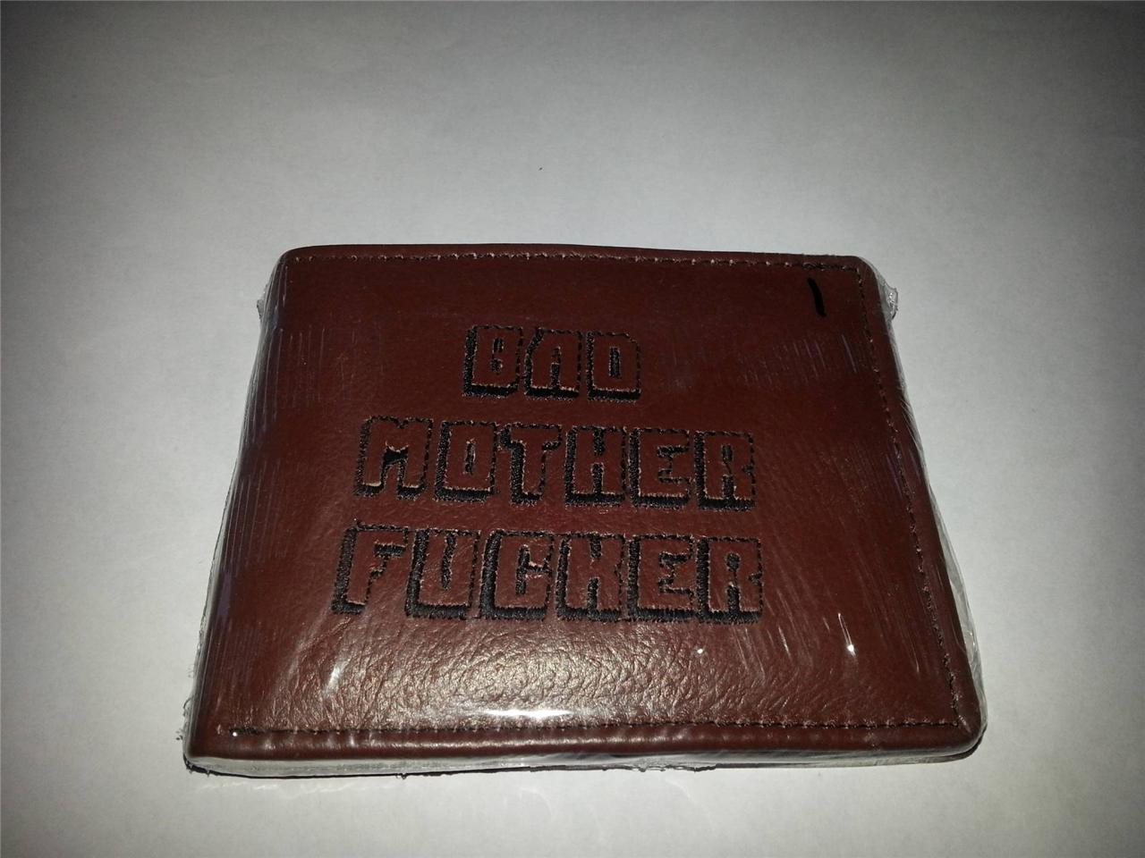 Pulp Fiction Bad Mother F***er Brown Leather Wallet BMF **Please Read ...