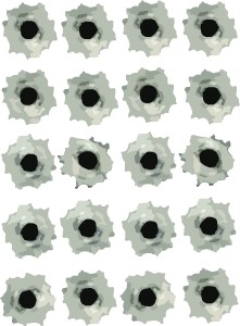 SET OF 20 BULLET HOLE STICKERS CAR DECALS