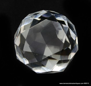 Diamond Cut Sphere Shaped Art Glass Paperweight Ground Base Smooth ...