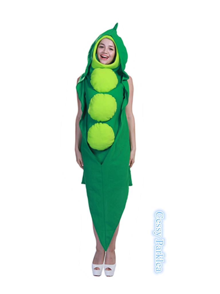 E2 Kids Adults Pea Pod Bean Costume Unisex Vegetable Funny Book Week ...