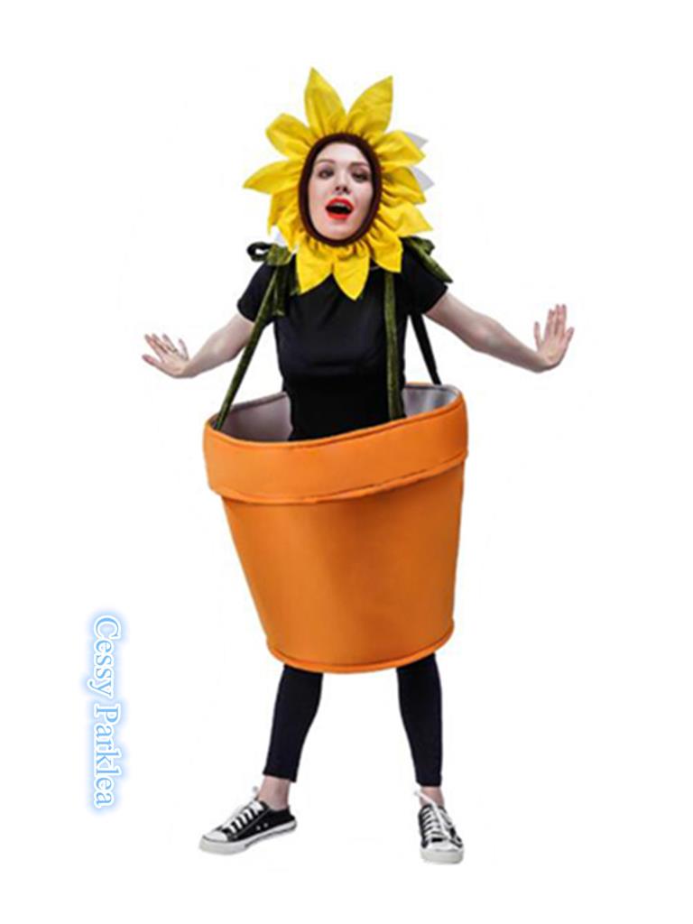R4 Adults Funny Sunflower Costume Unisex Funny Plant Book Week Costume ...