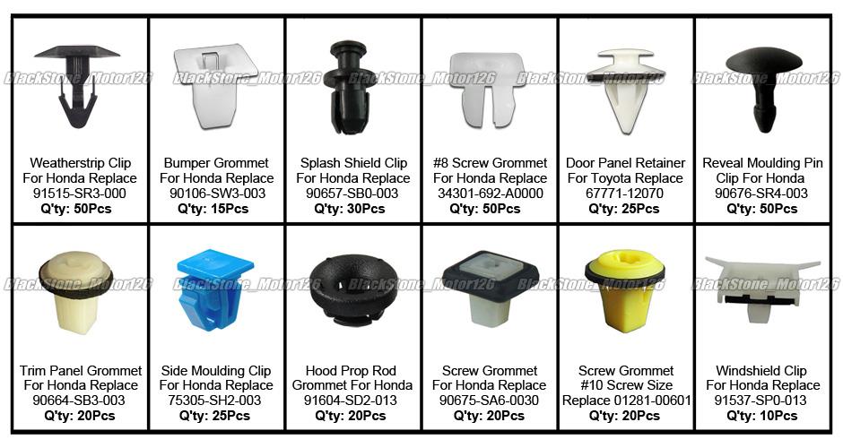 Sonstige For Honda 10 door car panel body trim side moulding retainer ...