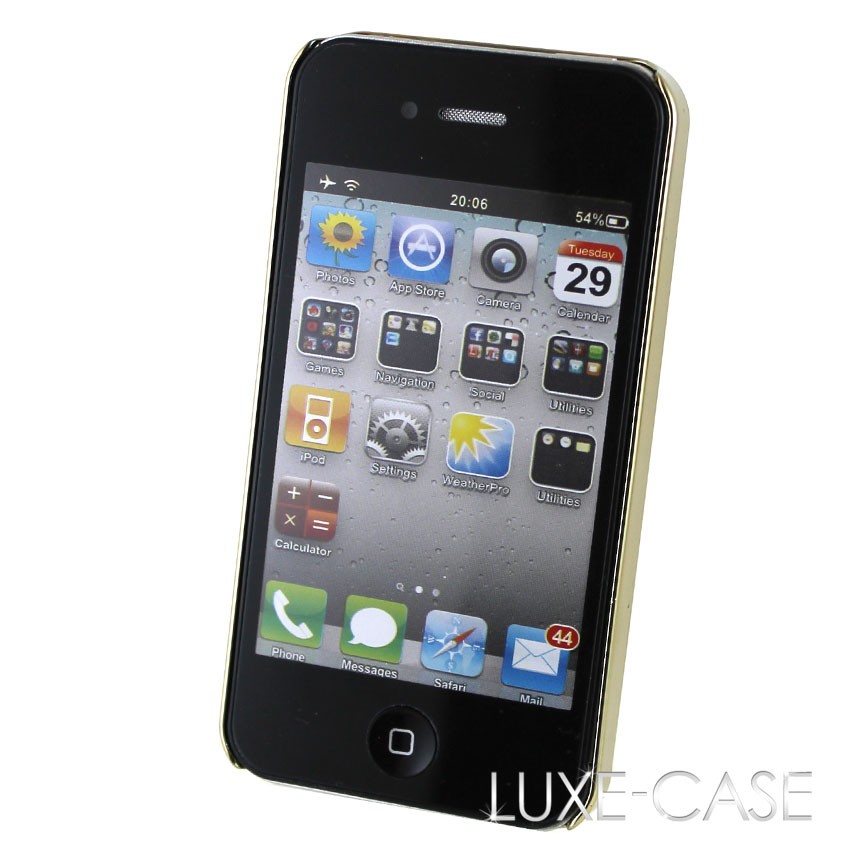 Gold iPhone 4 4S Case Cover Glam Glitter Sparkle Bling Designer Luxury Luxe