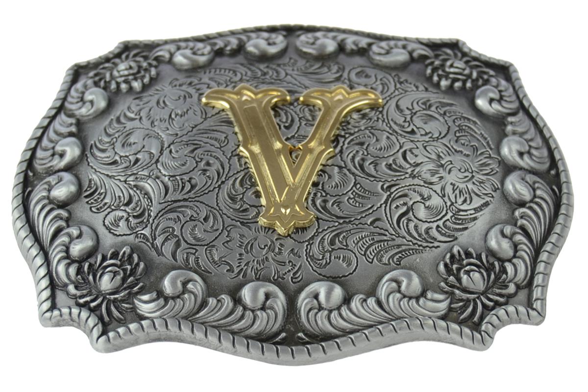 Silver Belt Buckle With Initials | semashow.com