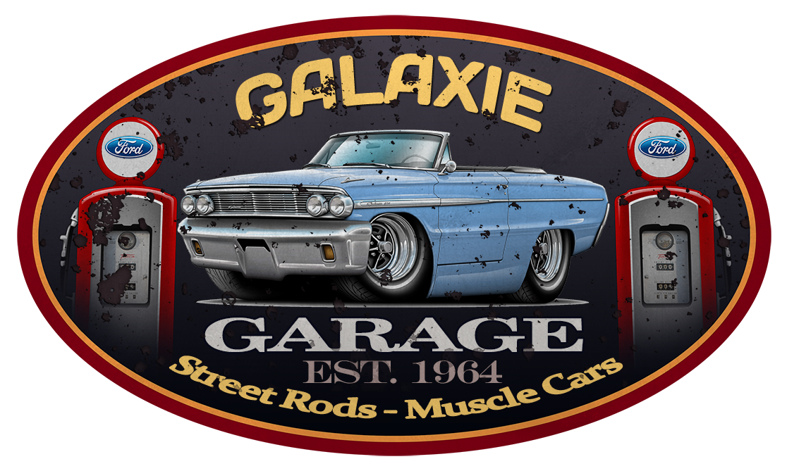 1964 Ford Galaxie Convertible Garage Sign Wall Art Graphic Sticker | eBay