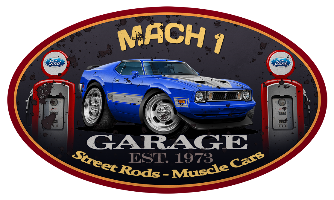 1973 Ford Mach 1 Mustang Garage Sign Wall Art Graphic Sticker | eBay
