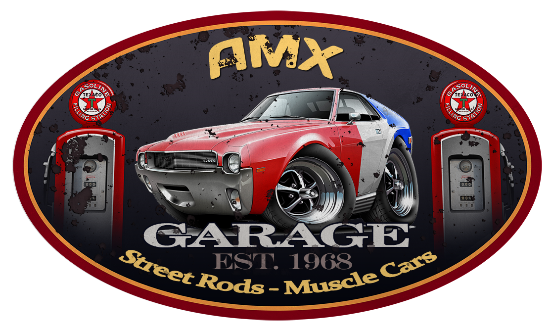 1968 1969 AMC AMX Classic Garage Sign Wall Art Graphic Sticker | eBay