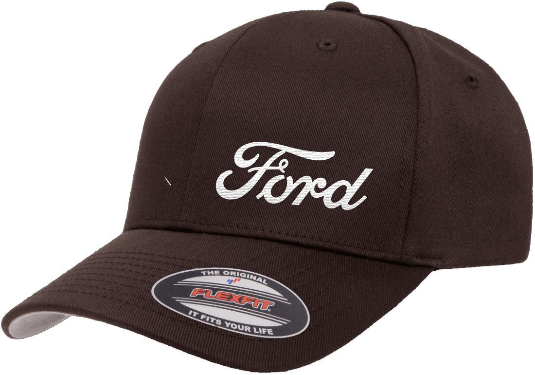 Ford Script Logo Embroidered Side Panel Design Flexfit 6277 Baseball ...