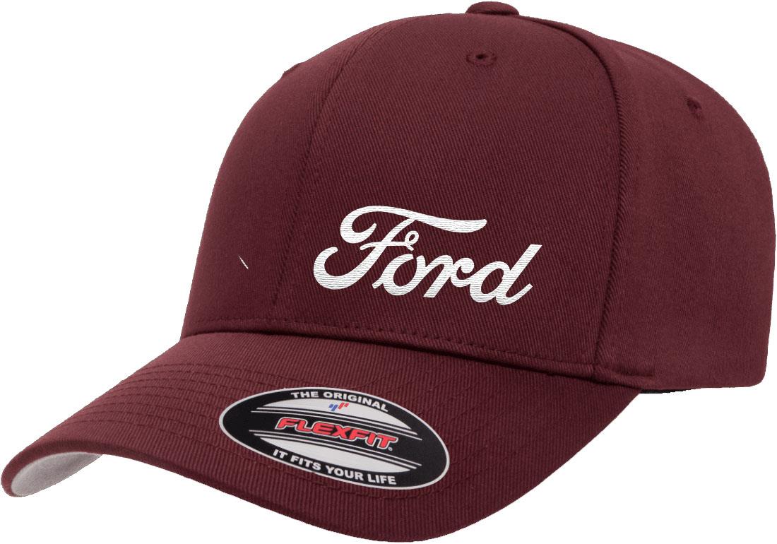 Ford Script Logo Embroidered Side Panel Design Flexfit 6277 Baseball ...