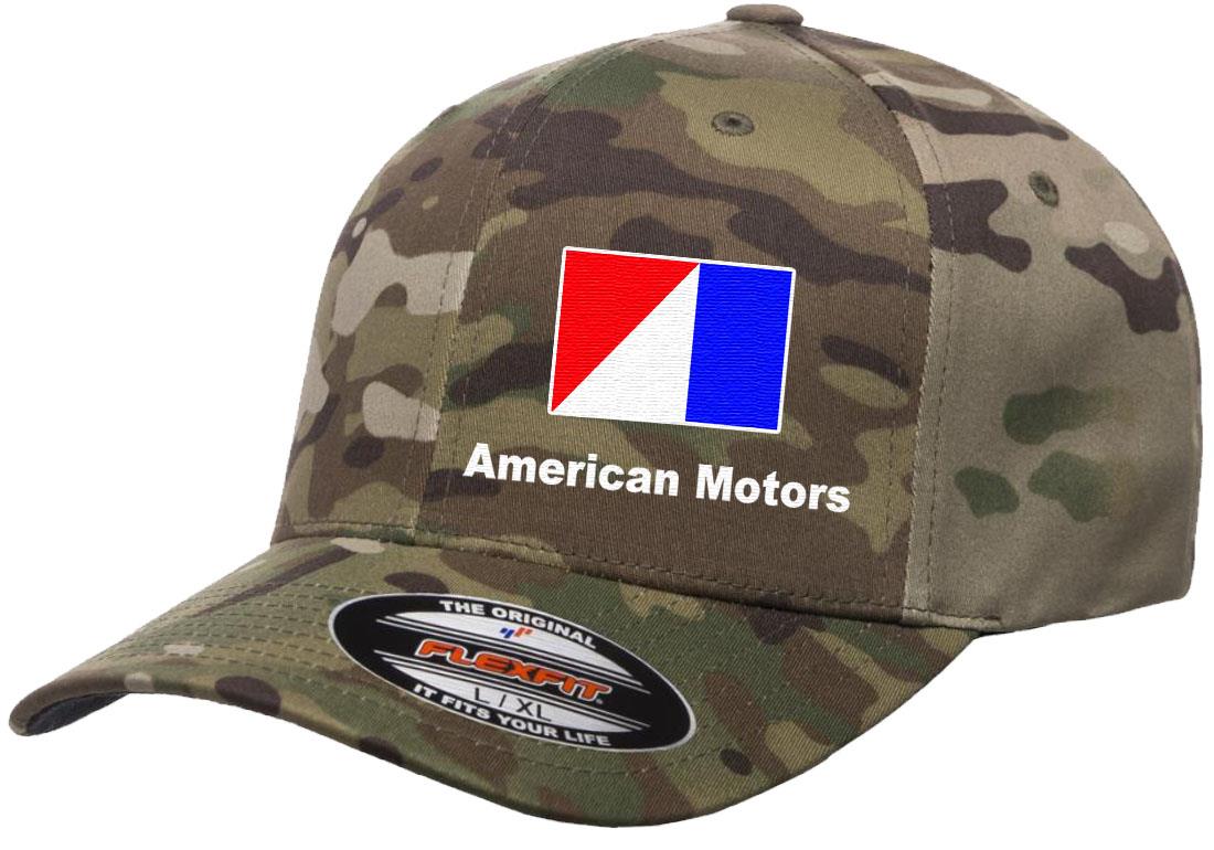 AMC American Motors Logo Side Panel Embroidered Flexfit 6277 Fitted Hat ...