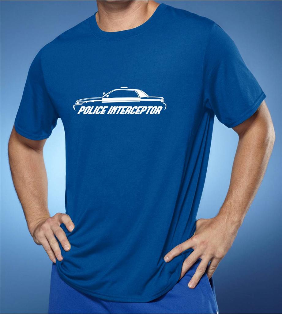Ford Crown Victoria Police Interceptor Outline Design Tshirt NEW FREE ...