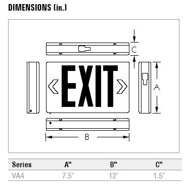 LED Universal Exit Sign with Emergency Battery Backup - UL Listed | eBay