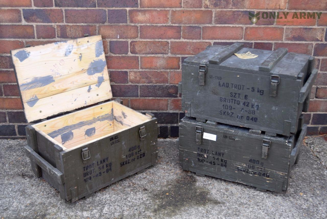Large NATO Wooden Army Storage Box Ammo Tools Chest Trunk Garage ...