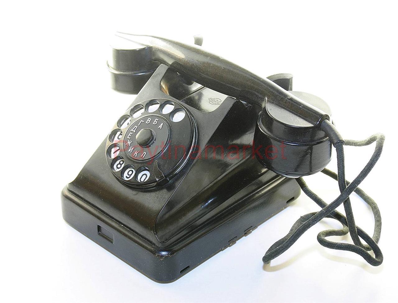 Vintage Russian BAKELITE telephone Soviet USSR with original cord | eBay