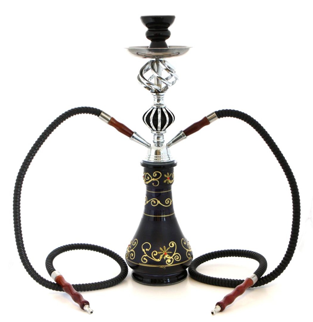 Black 2 Hose Hookah Pipe Narghile Shisha Huka Pipe #30133D | eBay