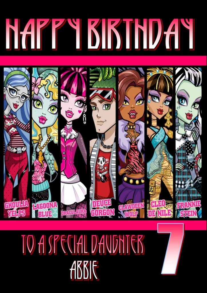 36+ Monster High Birthday Cards Images