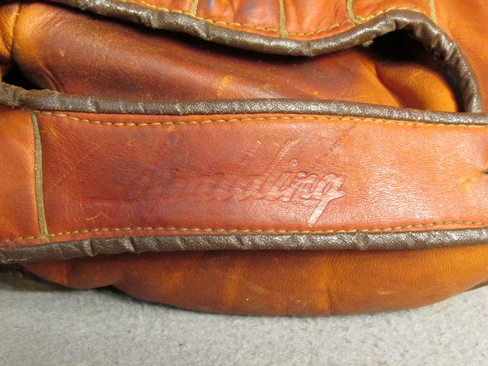 VINTAGE 1950S SPALDING Leather Baseball Glove Fielders Mitt Phil Rizzuto Lefty $114.73 - PicClick CA