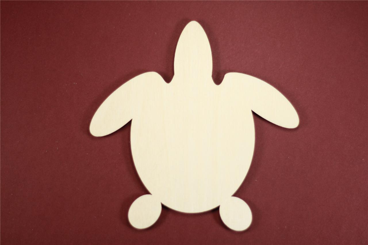 Turtle Shape Unfinished Wood Laser Cut Shapes Crafts Variety of Sizes ...