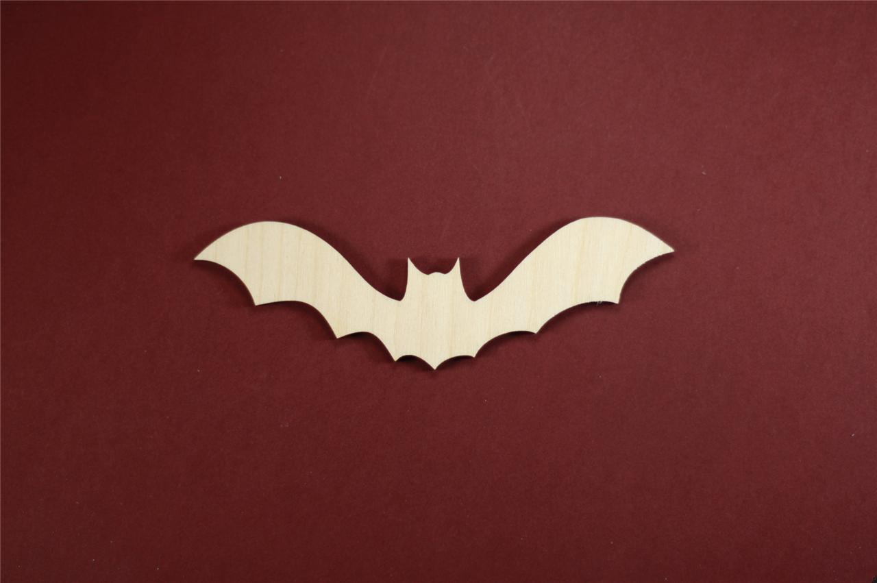 Bat Shape Unfinished Wood Laser Cut Shapes Crafts Variety of Sizes | eBay